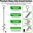 TooTaci Ground Anchors Heavy Duty, Fully Welded Solid Steel Ground ...