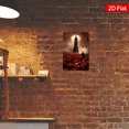 8x12 Inch Metal Wall Art, Gothic Surreal Landscape with Red Roses and ...