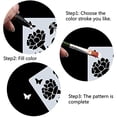 1PC Flower Butterfly Stencil Large Reusable Summer Template 11.8x11.8 ...