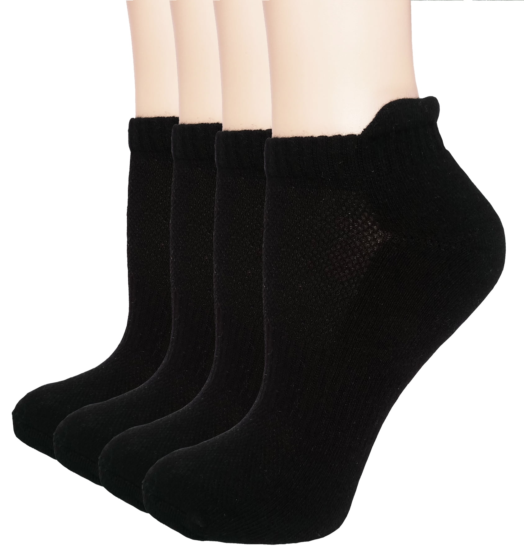 FORMEU Womens Comfort Cotton Ankle Socks 4 or 6 Pairs Soft Moisture ...