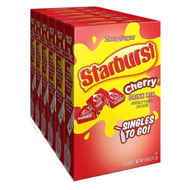 Starburst Blue Raspberry Singles To Go Drink Mix, 0.59 oz, 6 CT (Pack-3 ...