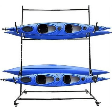 Costway Heavy Duty Freestanding Kayak Rack Dual Storage Rack for SUP ...