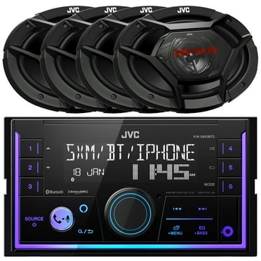 JVC In-Dash Double DIN USB/AUX Bluetooth AM/FM Stereo Digital Media Automotive Radio Receiver ...