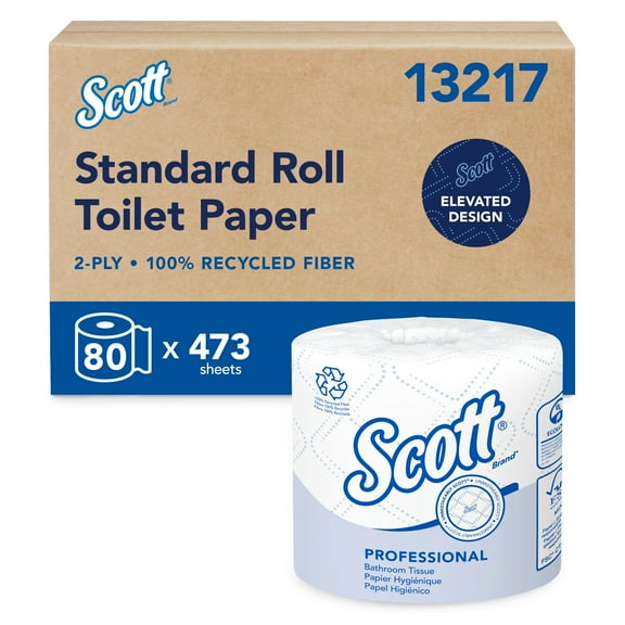 100% Recycled Fiber Standard Roll Bulk Toilet Paper (13217), 2-Ply ...