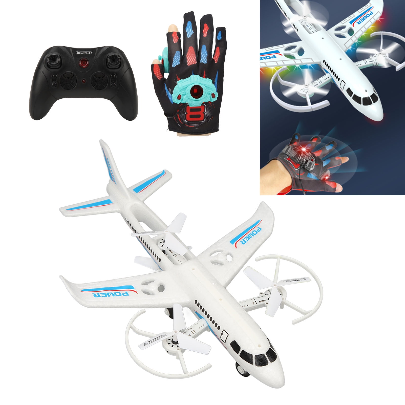 Avión de control remoto ANGGREK Cuadricóptero RC 360 grados color ...