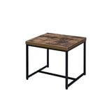 ACME Bob Square Wooden End Table in Weathered Oak and Black - Walmart.com