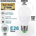 RGB LED Color Changing Light Bulb, 40W Equivalent, 450LM, 2700K Warm ...