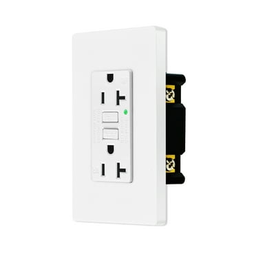White GFCI Outlet 20Amp 8PK,Nineleaf White Outlets Receptacles,GFI ...