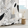 Abstract Dots Shapes Shower Curtain, Artistic Expression Visual Texture ...