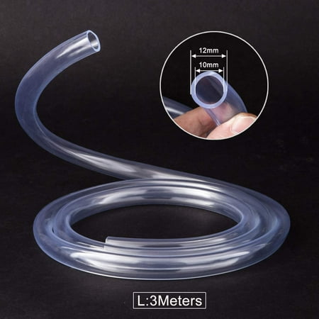 Xizioo Transparent Pressure Hose 3 Meters, 10×12mm Flexible Pipe PVC ...