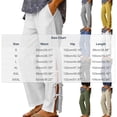 Favoffer Women's Casual Pants Elastic Waist Side Split Design with ...