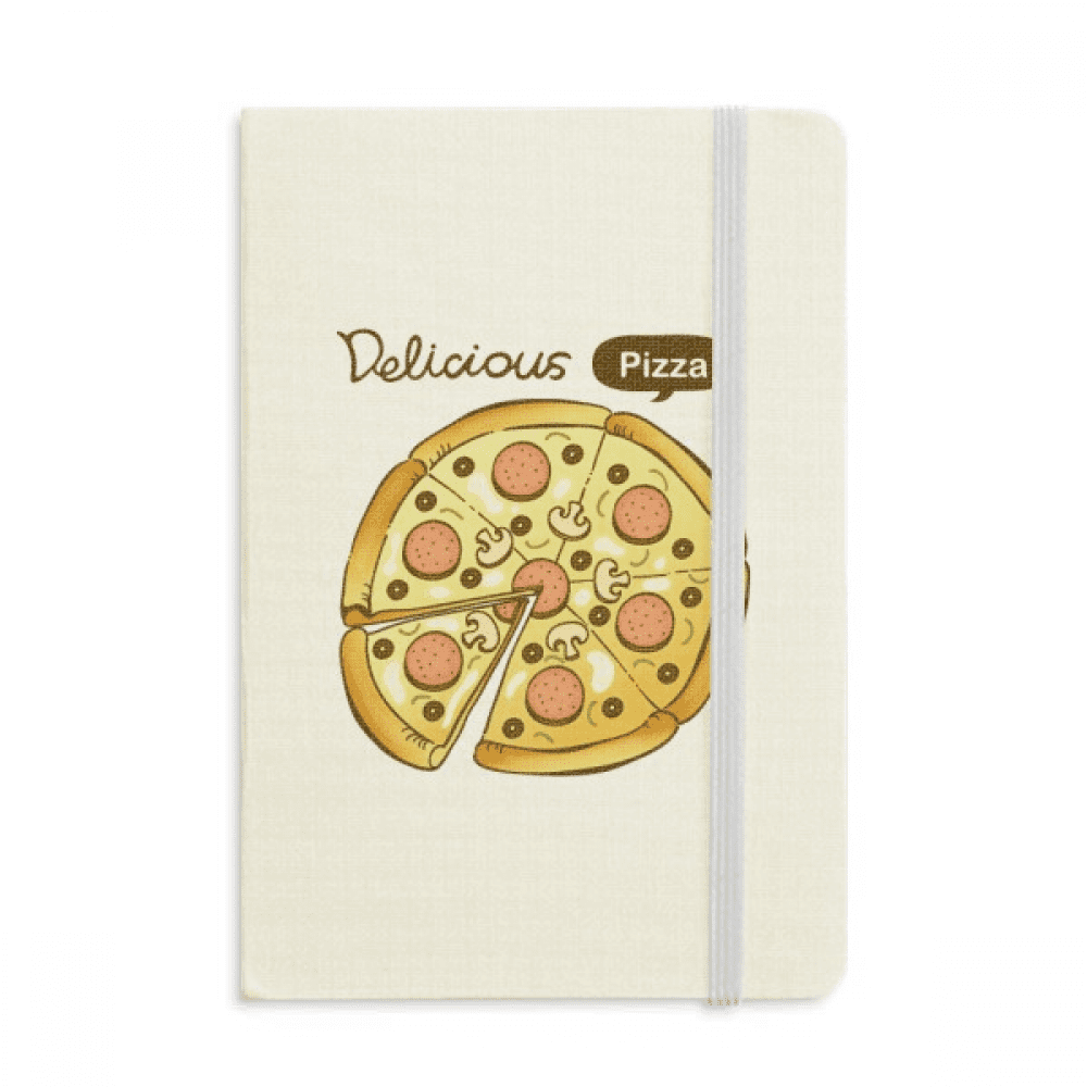 Sausage Mushroom Pizza Italy Foods Notebook Official Fabric Hard Cover ...