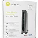 MOTOROLA MG7315 (8x4) Cable Modem + N450 WiFi Router Combo, DOCSIS 3.0 ...