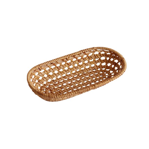 EIMELI Rattan Bread Basket Fruit And Vegetable Display Basket Snack ...
