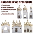 Ramadan Eid Decorations for Home, Resin Moon Castle Mosque Tower Statue ...