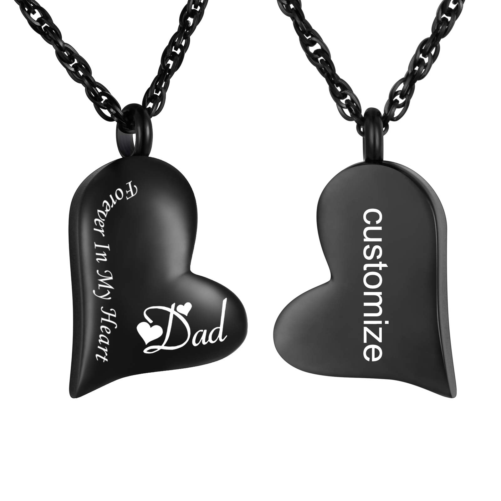 Personalized Ash Necklaces Heart Cremation Jewelry for Ashes Holder Urn ...