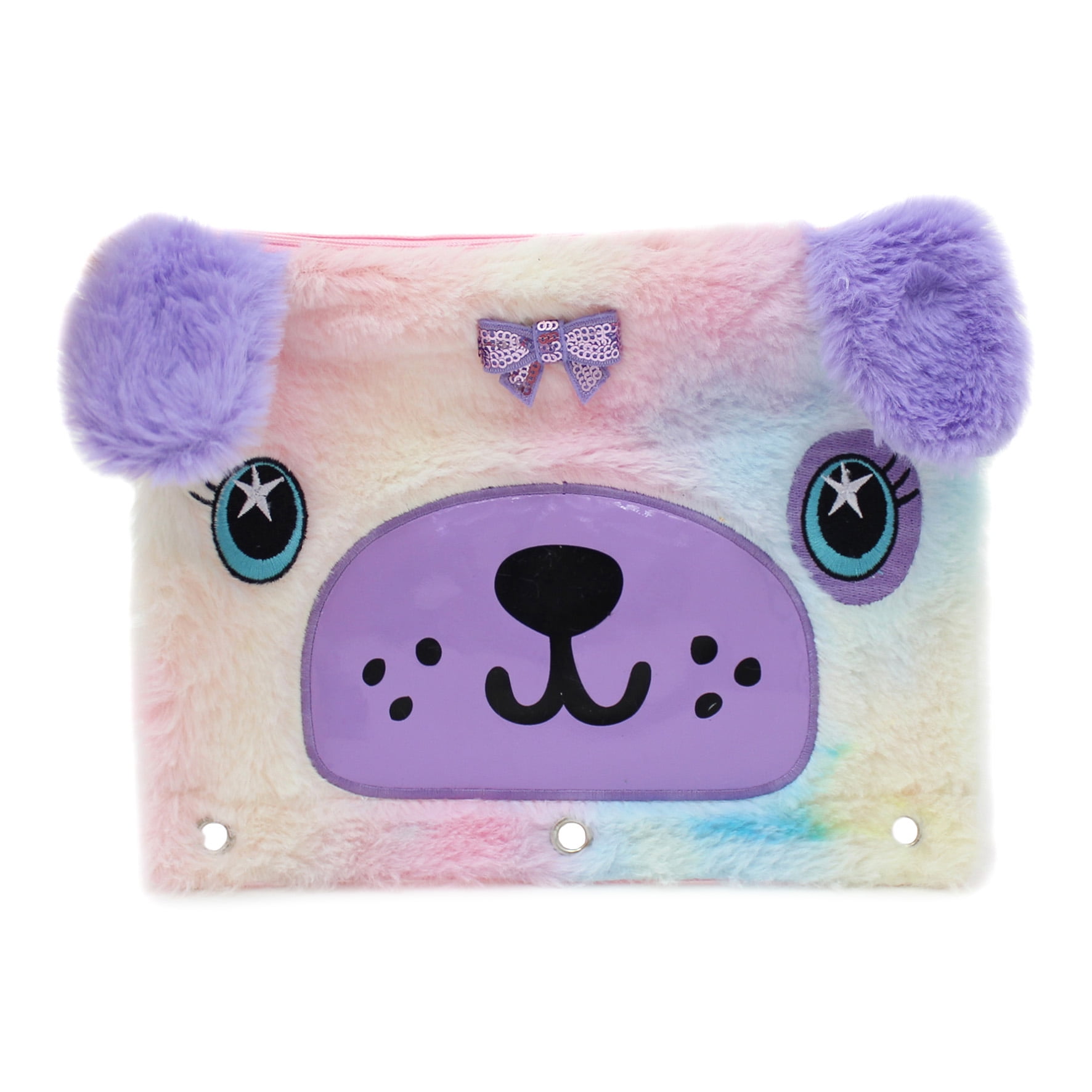 Pen + Gear Plush Binder Pouch, Back to School, Rainbow Dog - Walmart.com