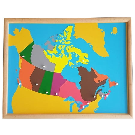 IFIT Montessori Puzzle Map of Canada, Montessori Toy Geography ...