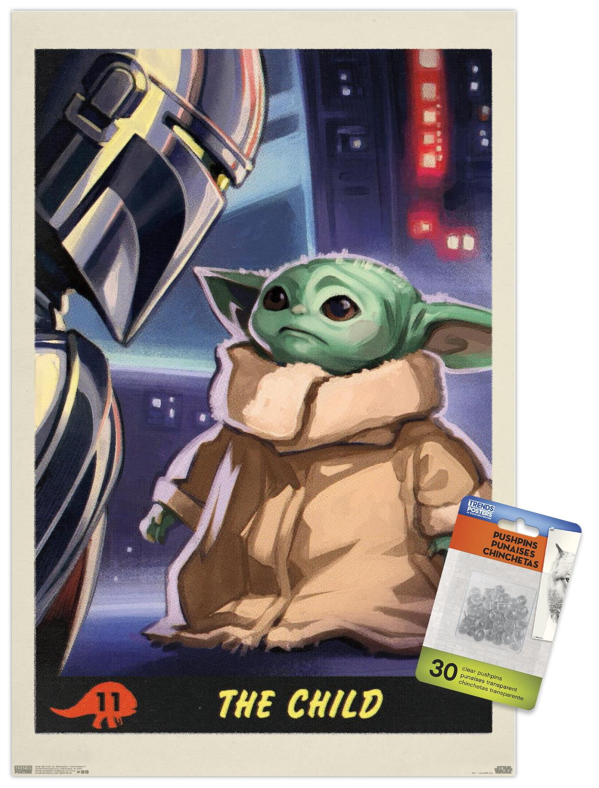 Star Wars: The Mandalorian - Child Number 11 Wall Poster with Push Pins ...
