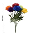 Artificial Memorial Flowers Patriotic Rose Bouquet for 4th of July ...