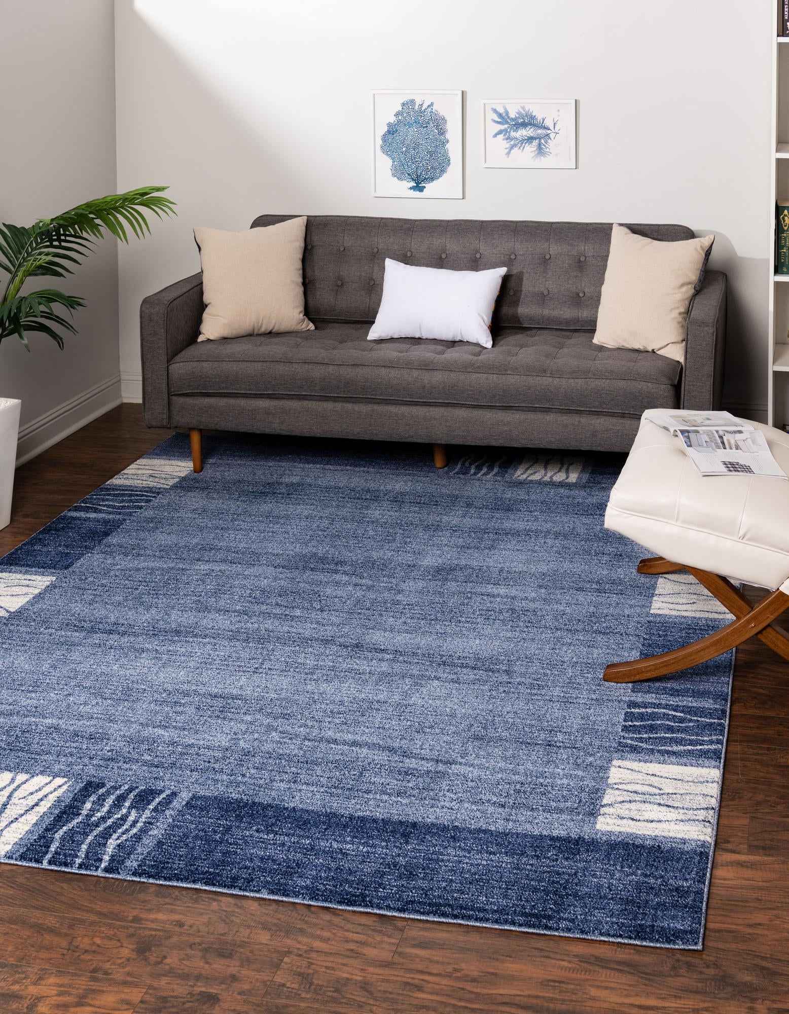 Rugs.com Angelica Collection Rug – 8 Ft Square Light Blue Medium Rug ...