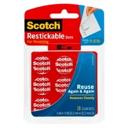 3M Scotch Reusable Mounting Tabs, .5" x .5", 72/Pkg. - Walmart.com