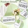 12pcs Reserved Row Signs 3.74x7.76in White Rectangle Hanging Reserved ...