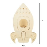 Hello Hobby Paint Your Own Wooden Light-up Rockets, 6 Rockets With Tea ...