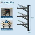 2 Pack Shipping Container Shelving Brackets 3-Tier Adjustable No-Drill ...