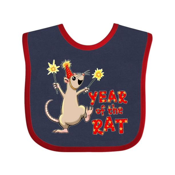 Inktastic Year of the Rat with Sparklers in Red Party Hat Gift Baby Boy ...