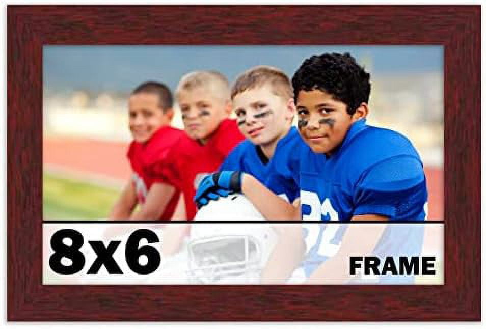 8X6 Frame Brown Mahogany Picture Frame - 100% Solid Wood Frame Kit ...