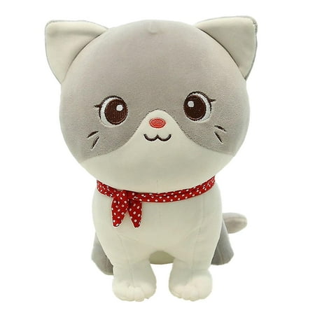 Cartoon Cat Plush Doll Cute Stuffed Kitten Rag Toy Elastic Soft Sofa C ...