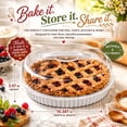 (2) Pie Container with Lid and Handle, 10.38 Inch Round Pie Carrier BPA ...