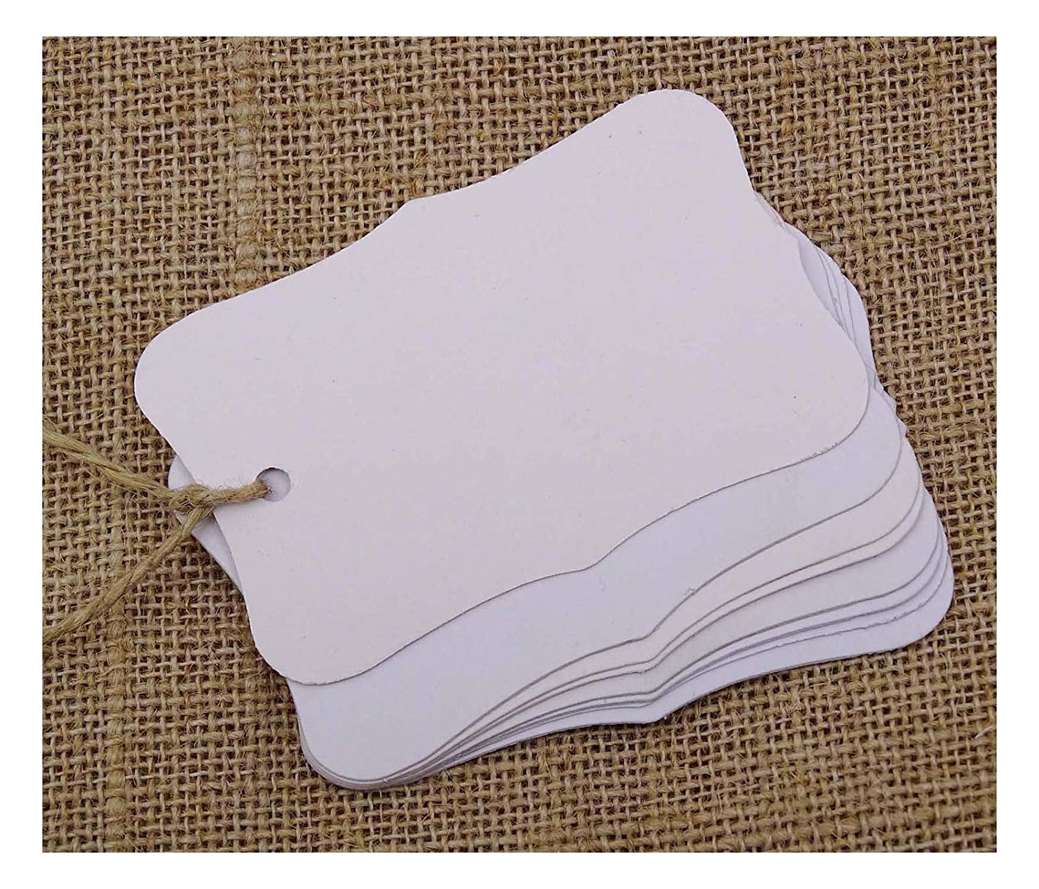 1000 PCS Bonbonniere Wedding Favor Hang Tags Rectangular Shape Kraft ...