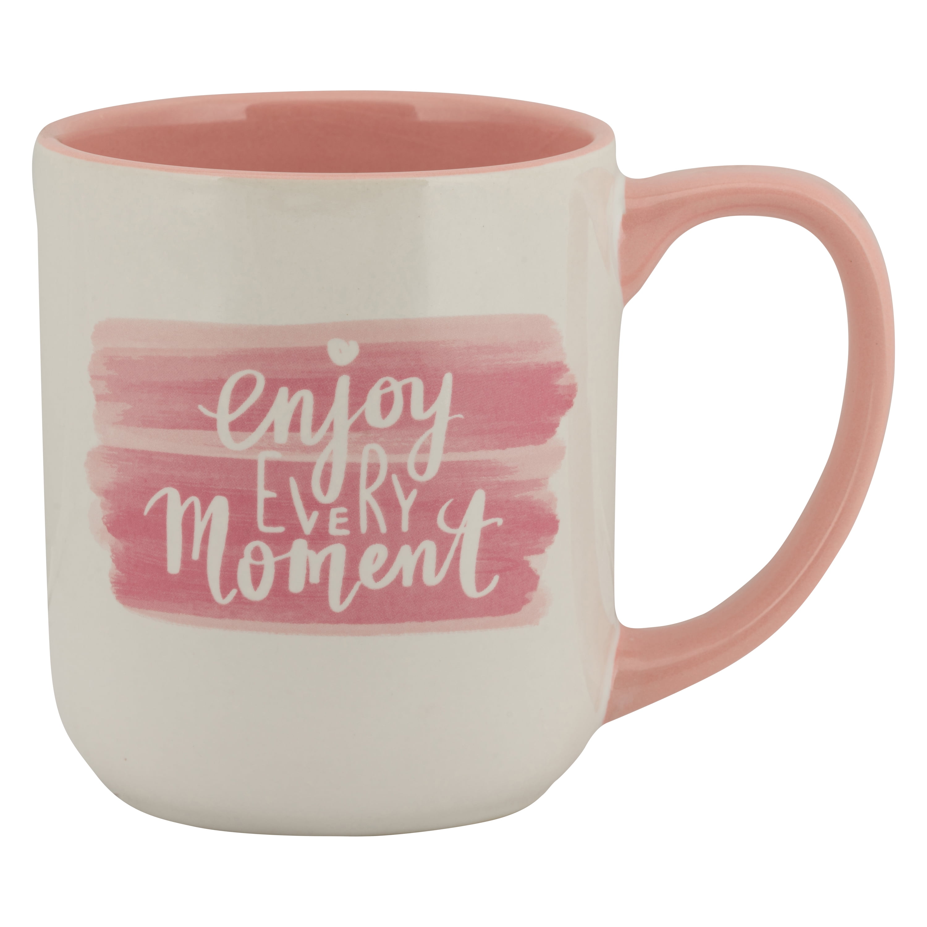 Enjoy Every Moment 17.5 oz Mug - Coral - Walmart.com