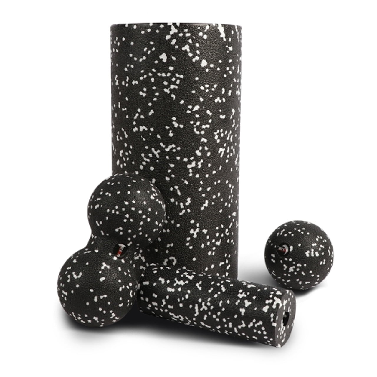 4pcs High-Density Round Foam Roller For Exercise Black Set - Walmart.com