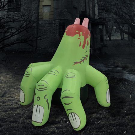 COMIN Halloween Inflatable 6FT Green Broken Hand with Built-in LEDs ...
