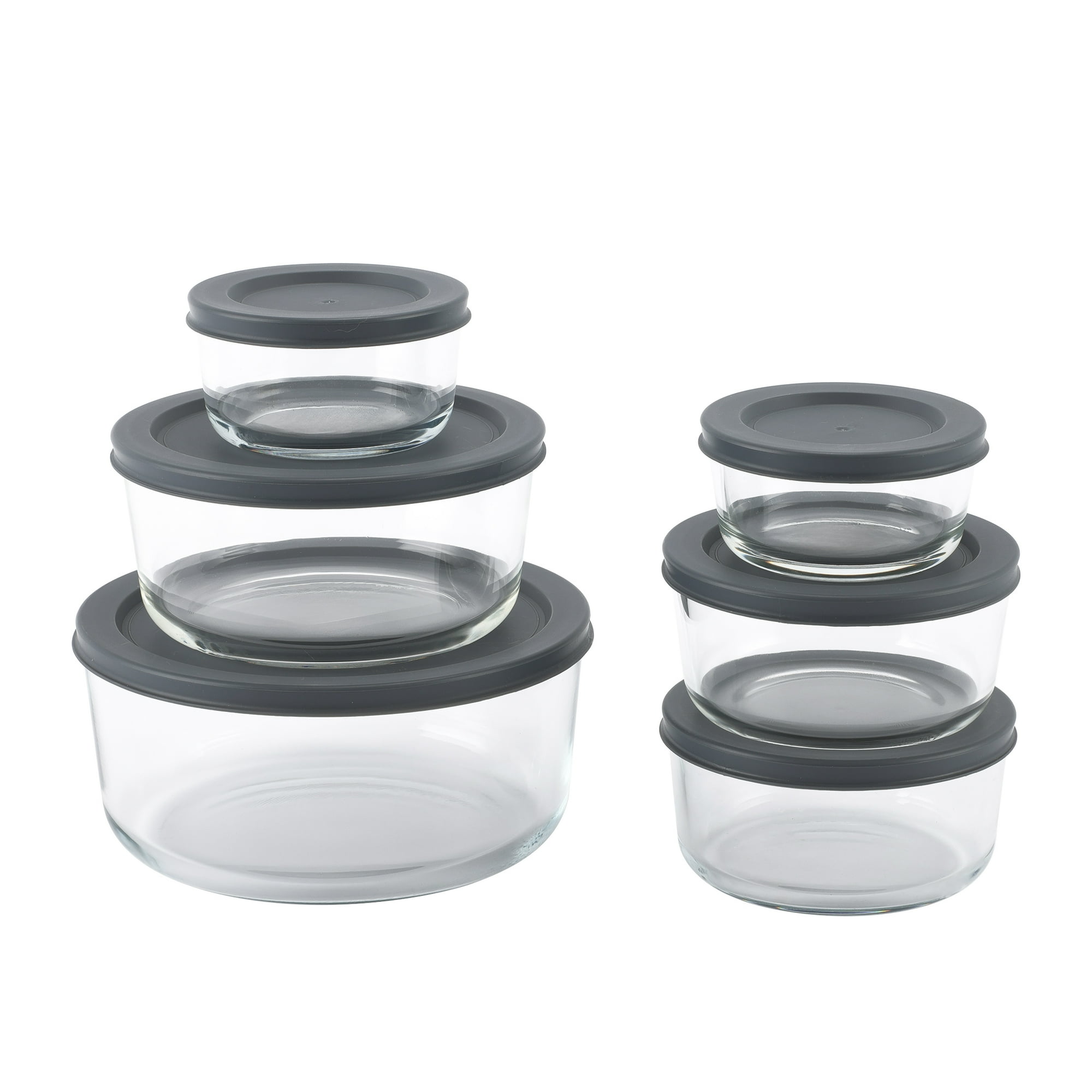 Click here for Mainstays 12 Pcs Set Round Glass Food Storage Cont... prices