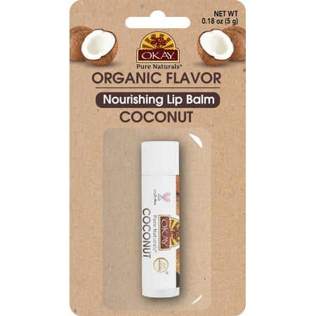 OKAY-COCONUT ORGANIC FLAVORED LIP BALM BLISTER PACKED 0.15oz/5.g ...