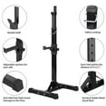 2-Piece Adjustable Squat Stand Rack or Barbell Free Press Bench, Black ...