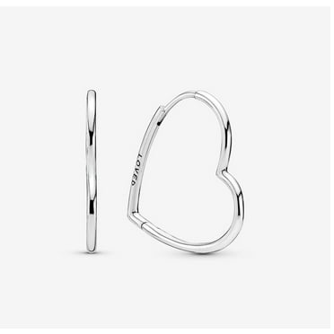 Free Shipping! PANDORA Small Asymmetric Heart Pandora Rose Hoop ...