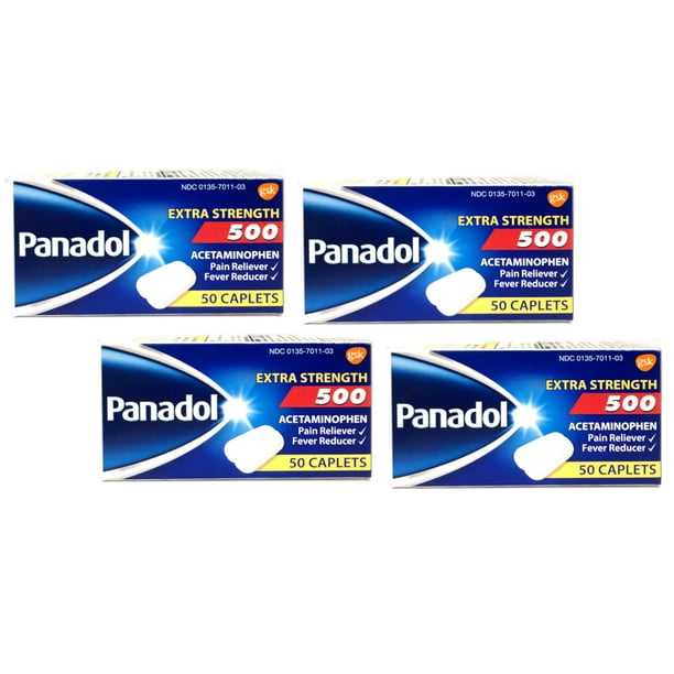 Panadol Extra Strength 500mg Acetaminophen Pain Reliever & Fever ...