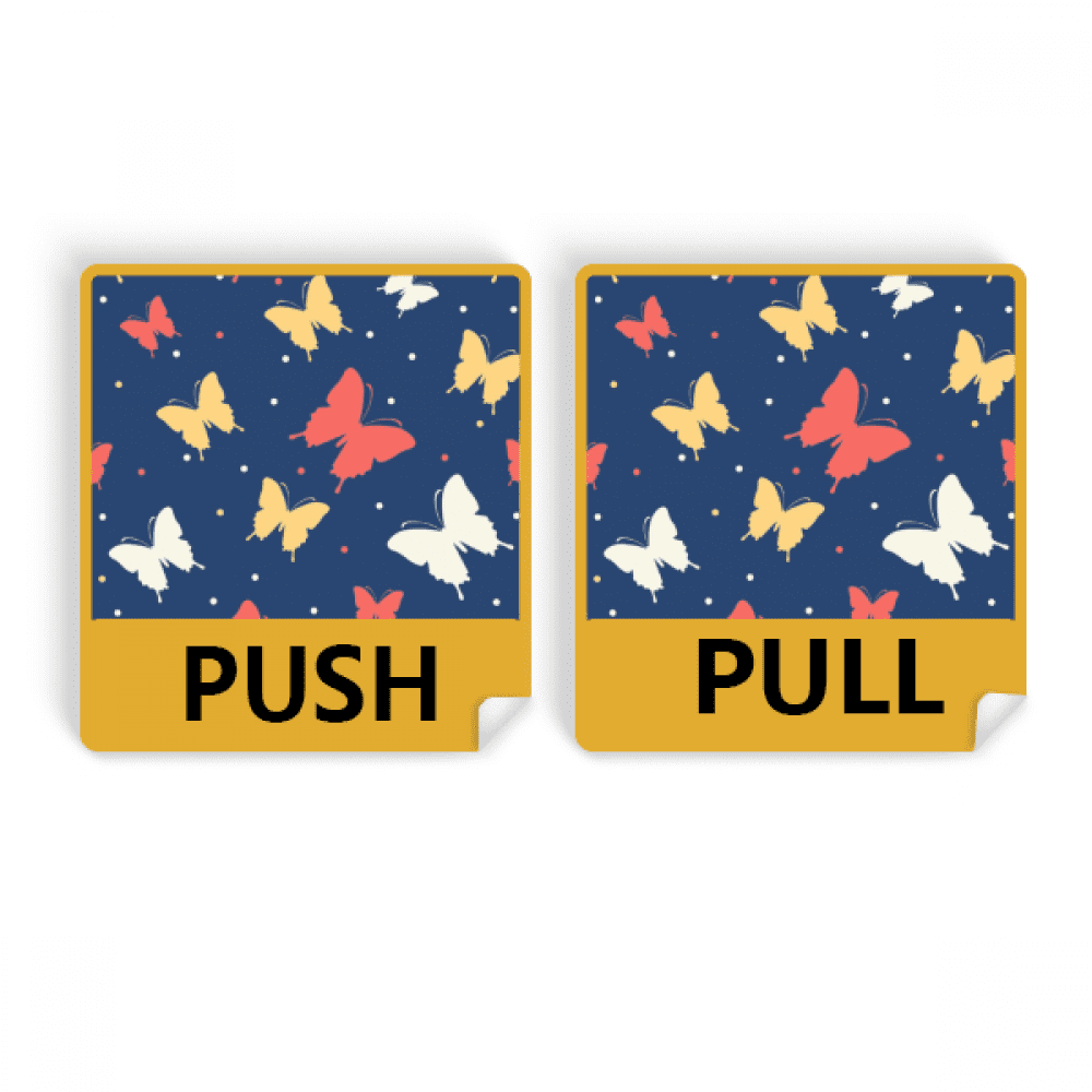 Colourful in Dots Push Pull Door Sign Vinyl Stickers Shop - Walmart.com