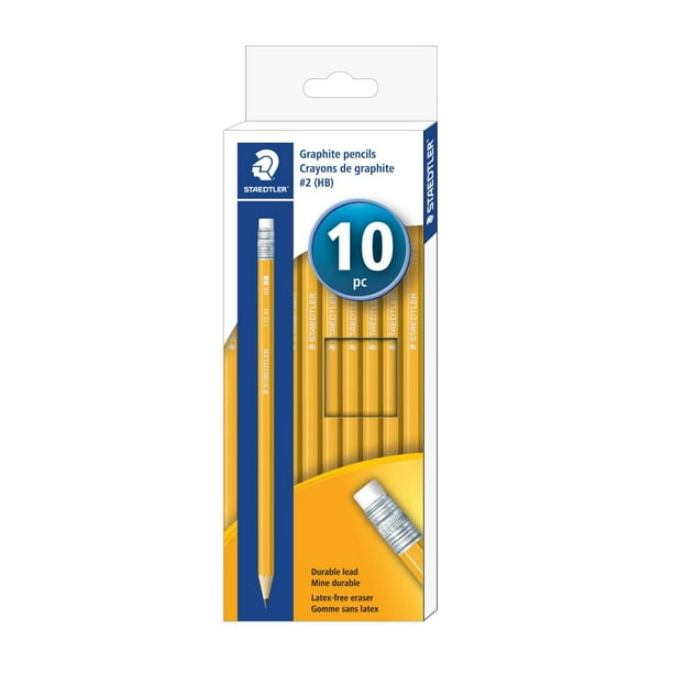 Staedtler Yellow School Pencils, Yellow graphite pencils 10 pcs - Walmart.ca