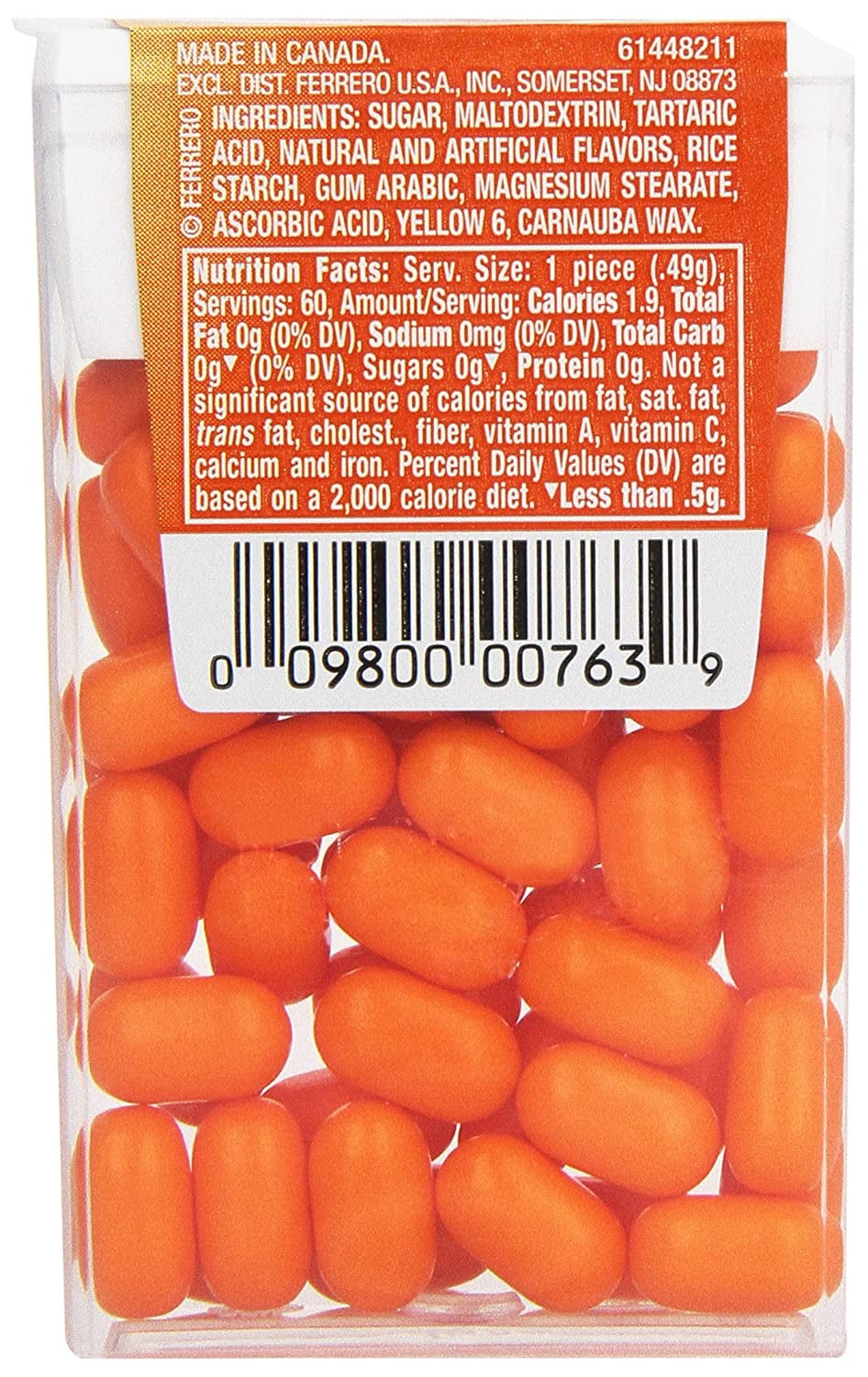 Buy Tic Tac Mints Orange Singles 1 Oz Online At Lowest Price In Ubuy Nepal 393715910