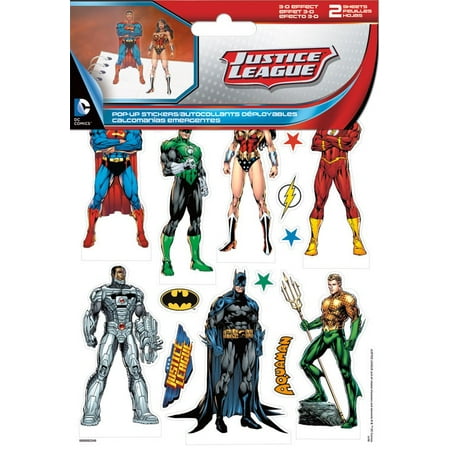 Sticker Pop-Up - DC Comics Justice League 3D New Toys Games st5130 ...