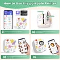 Blozor Mini Thermal Printer XenGro AH-M2,Portable Inkless Bluetooth ...
