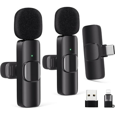 4 in 1 Mini Wireless Lavalier Microphone for All Devices (iOS, Andriod ...