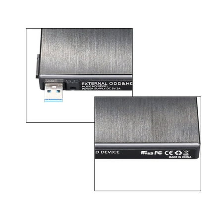 USB 3.0 Aluminum Extruded External Hard Drive DVD Burner For Laptop ...