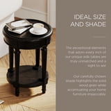 Maven Lane Pullman Traditional Round Wooden Side Table in Antiqued ...
